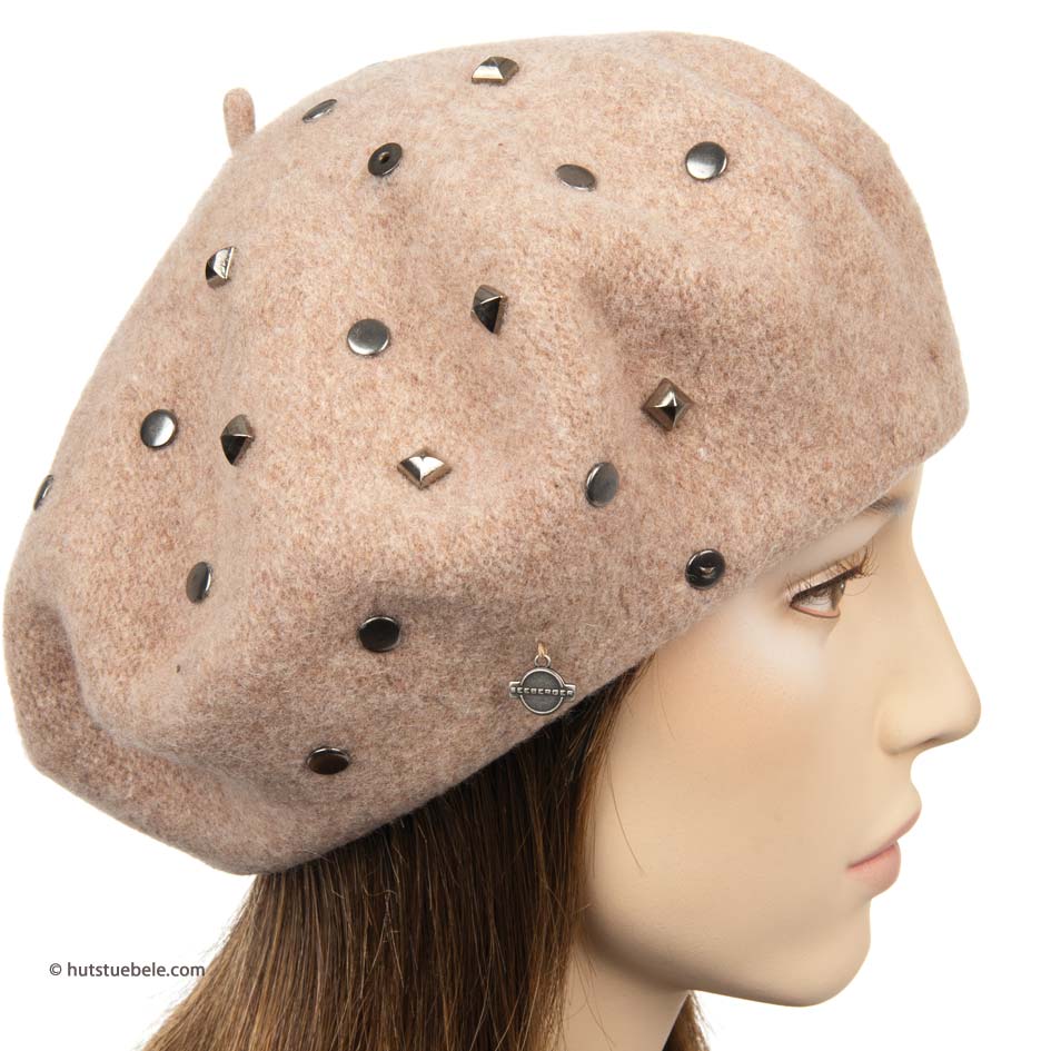 Cappello basco con borchie variegate by Seeberger