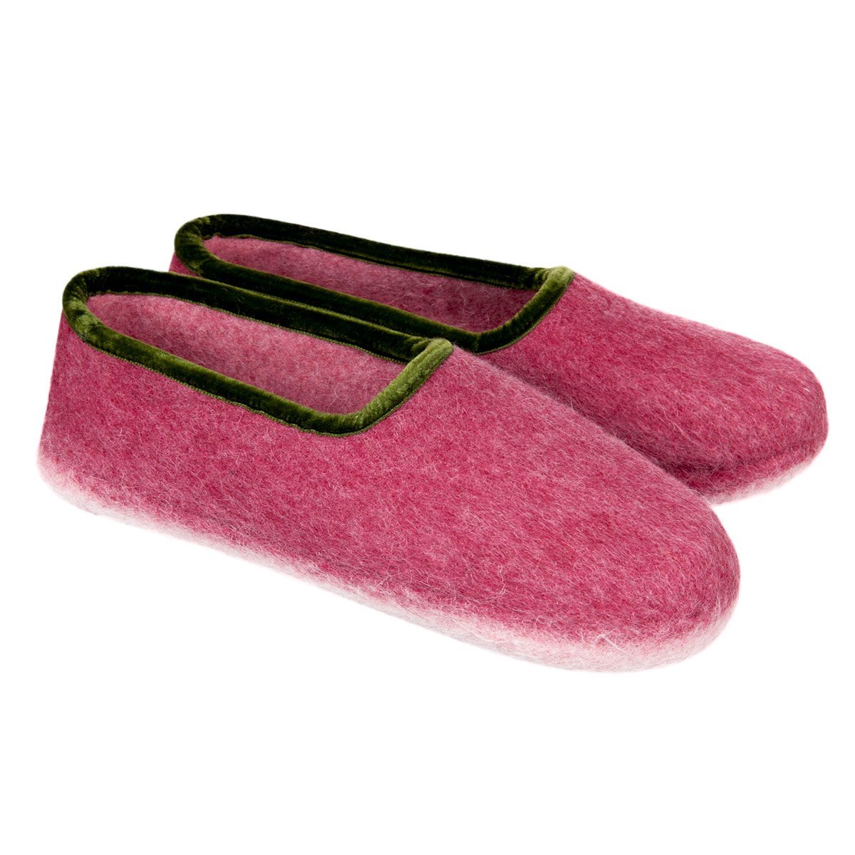 HAUNOLD pantofole donna di pura lana chiuse dietro pe