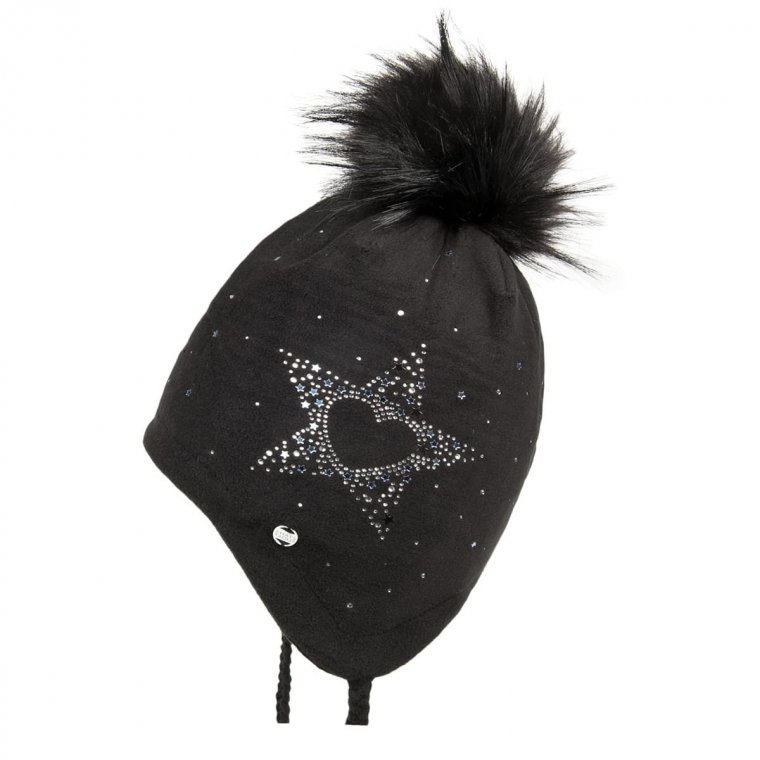 FASHION | CUFFIA BIMBA PERUVIANO PILE CON STELLA E CUORE E POMPON ...