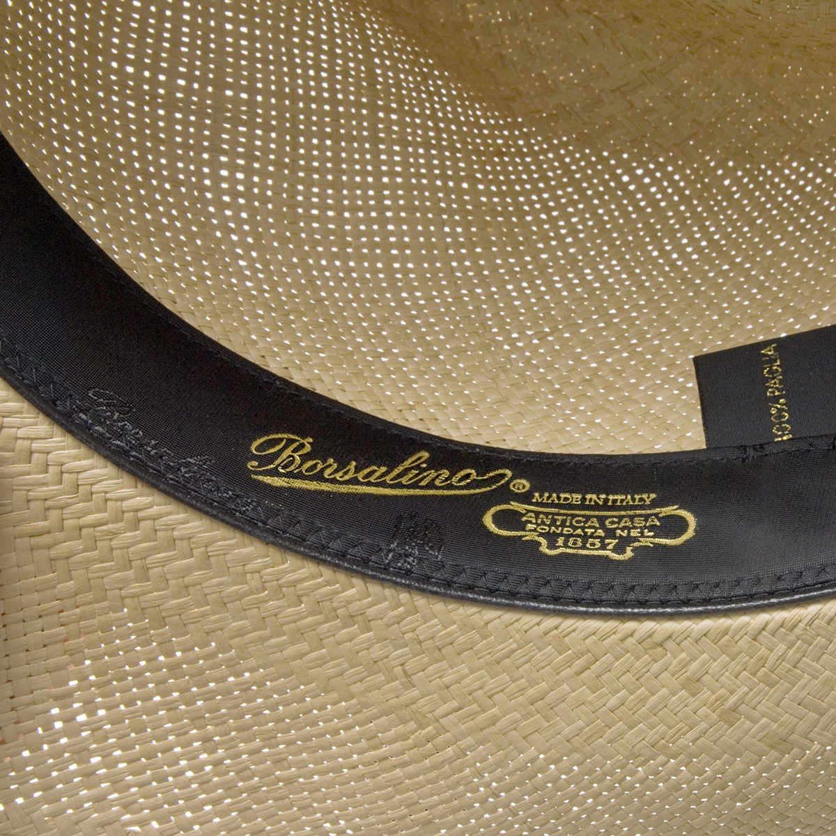 cappello Fedora di panama elegante firmato Borsalino