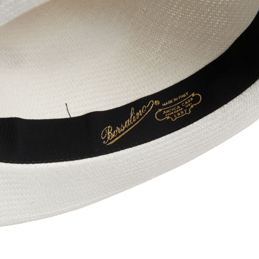Cappello Panama firmato Borsalino con fascia classica n
