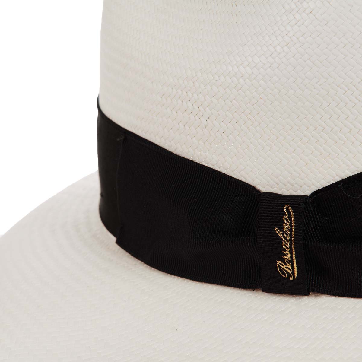 cappello Panama Borsalino, a tesa larga in bianco
