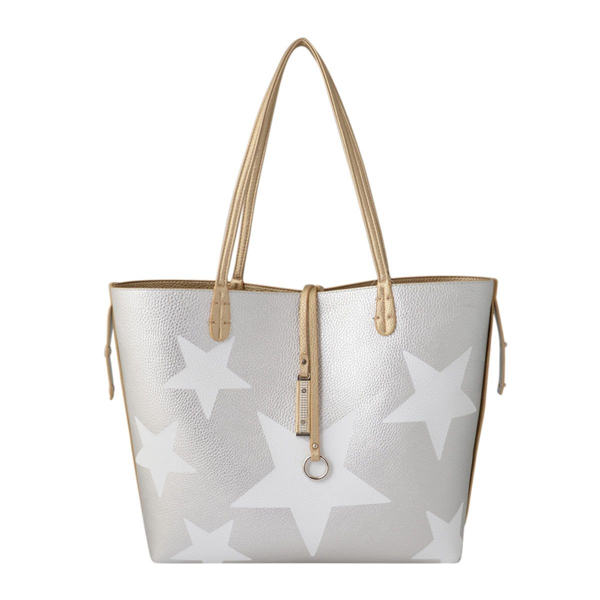 STAR HANDBAG REVERSIBLE TOTE STAR PRINT INSIDE --> cappelleria ...