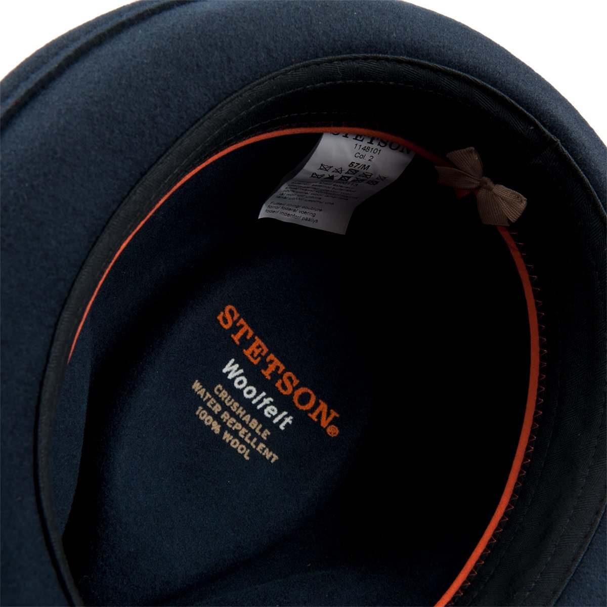 STETSON cappello trilby in feltro di lana Elkader con banda a coste uni