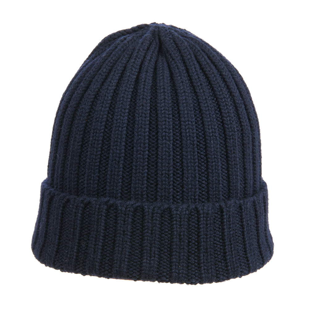 Berretto con Risvolto in Pura Lana