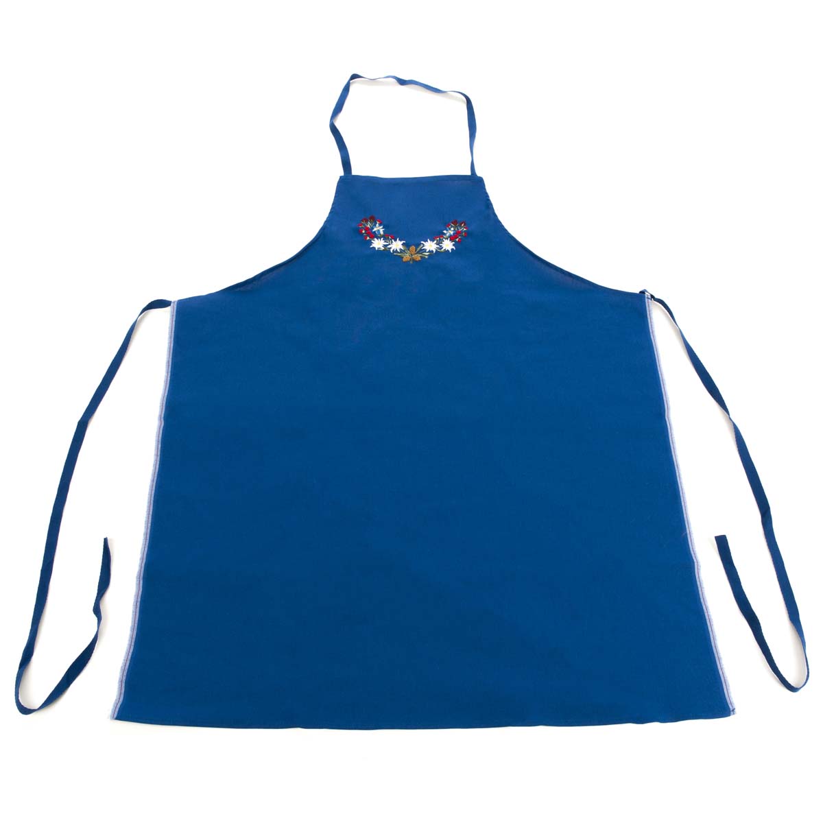 Grembiule in cotone con ricamo di fiori